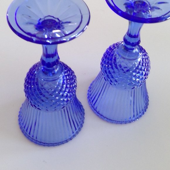 Avon | Dining | Vintage Avon Fostoria Cobalt Blue George And Martha ...